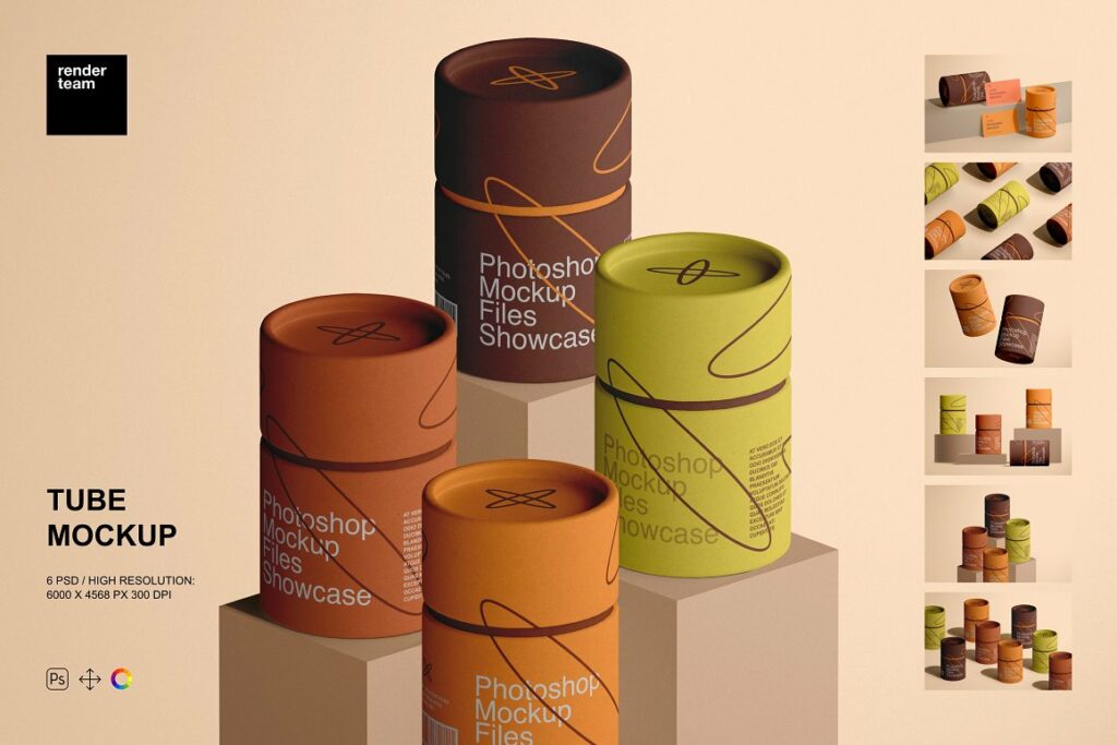Tube Mockup Set – MasterBundles