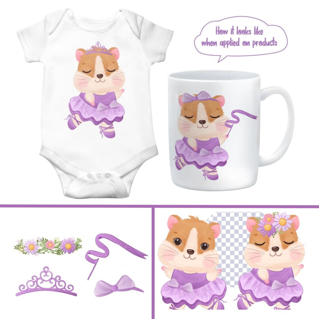 Cute Dancing Hamster Clip-Art Set – MasterBundles