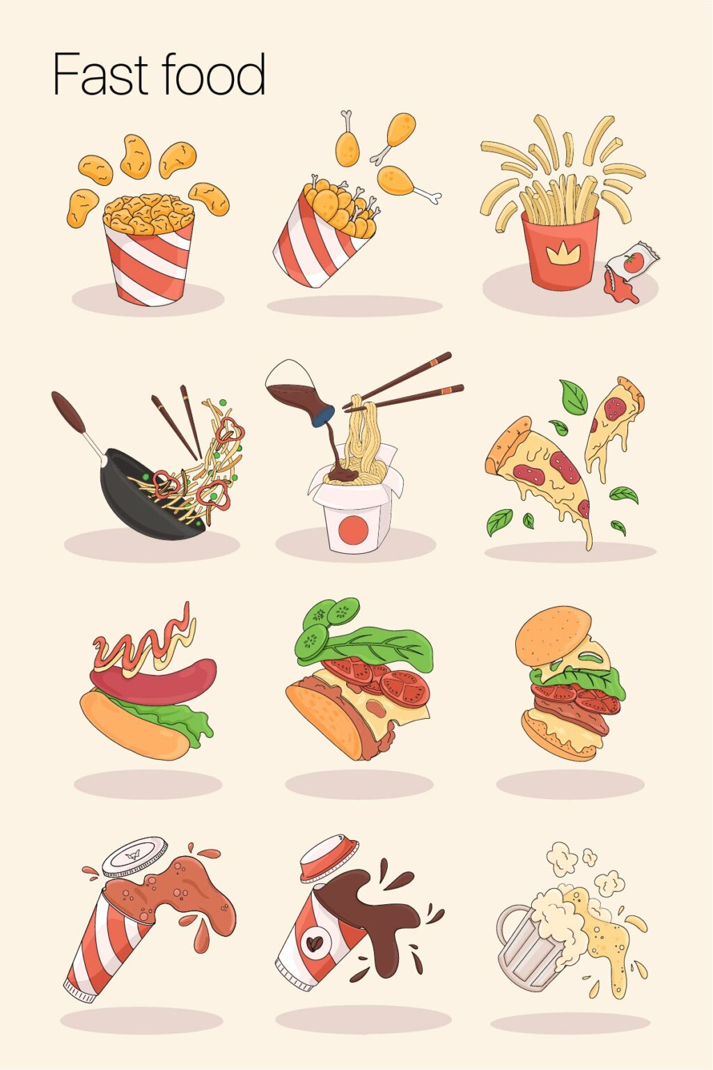 Fast Food Vector Collection – MasterBundles