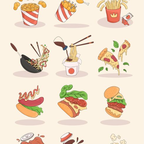 Fast Food Vector Collection | Master Bundles
