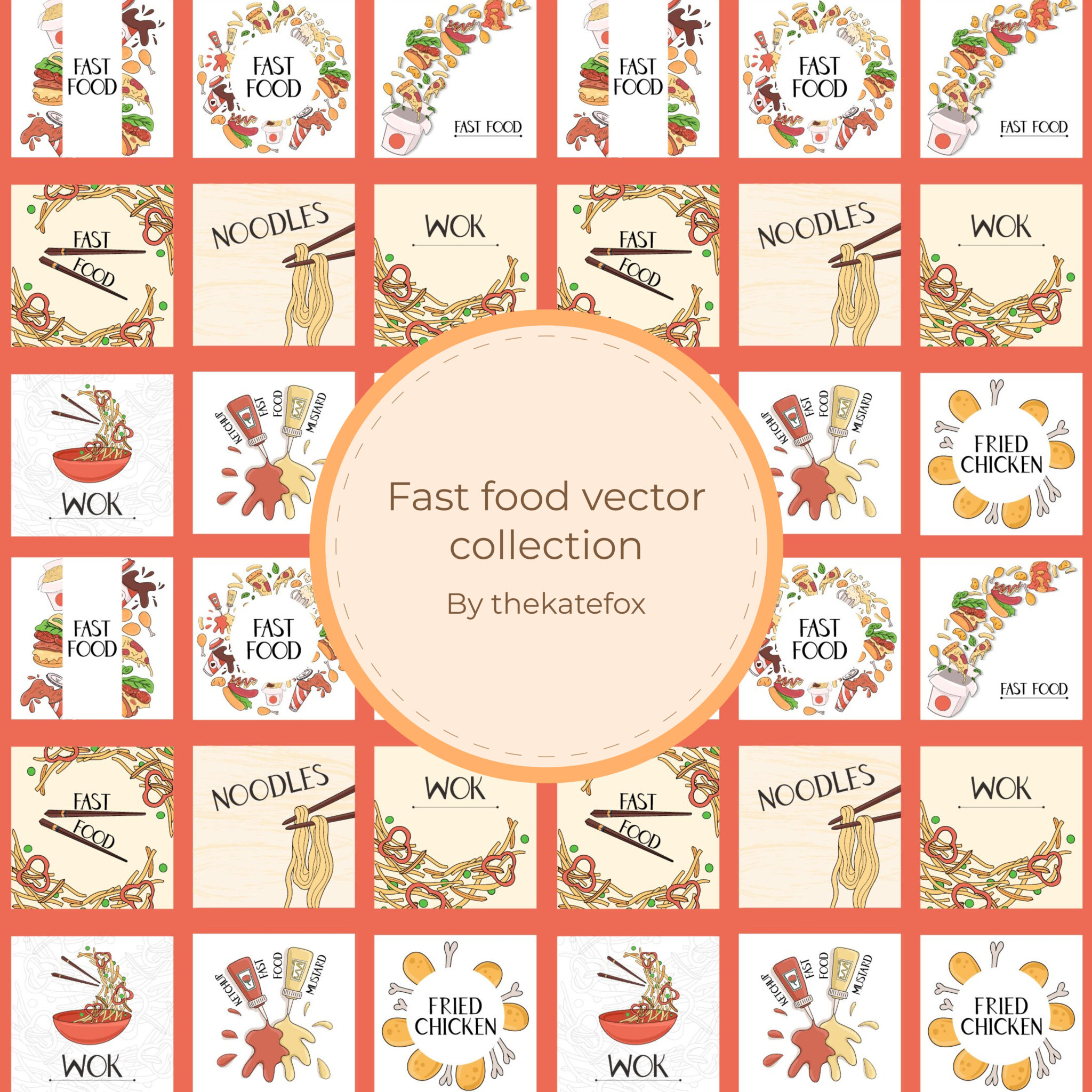Fast Food Vector Collection – MasterBundles