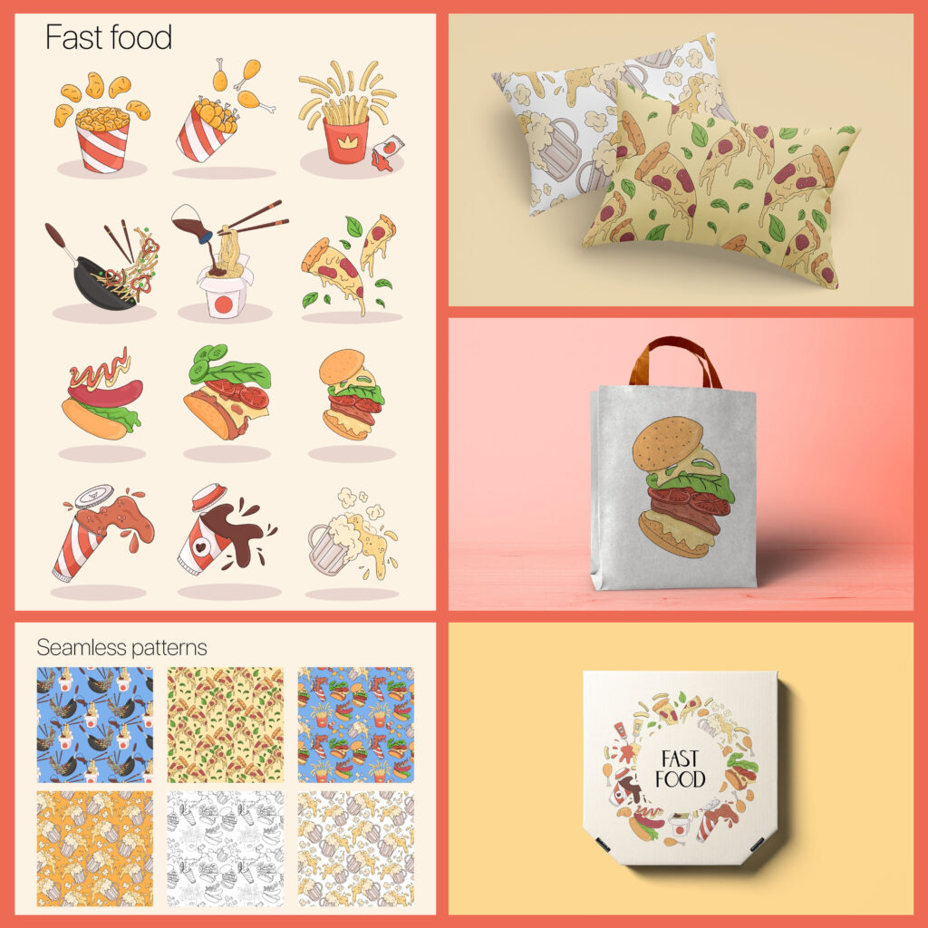 Fast Food Vector Collection – MasterBundles