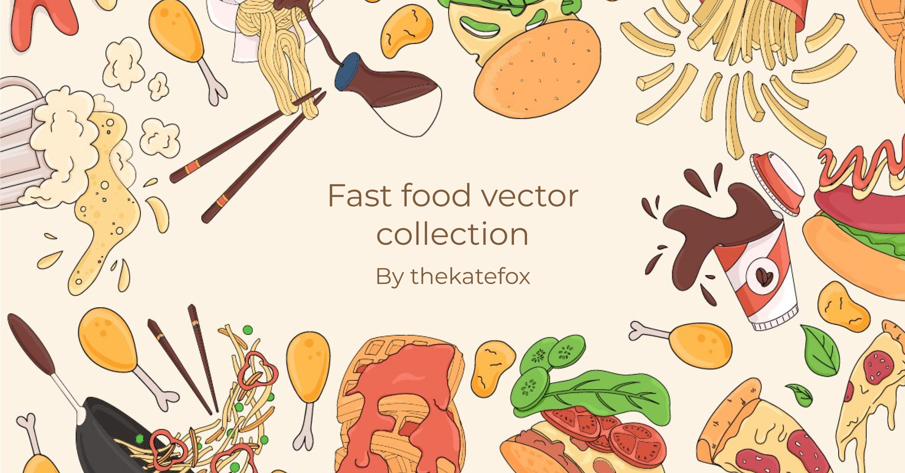 Fast Food Vector Collection – MasterBundles