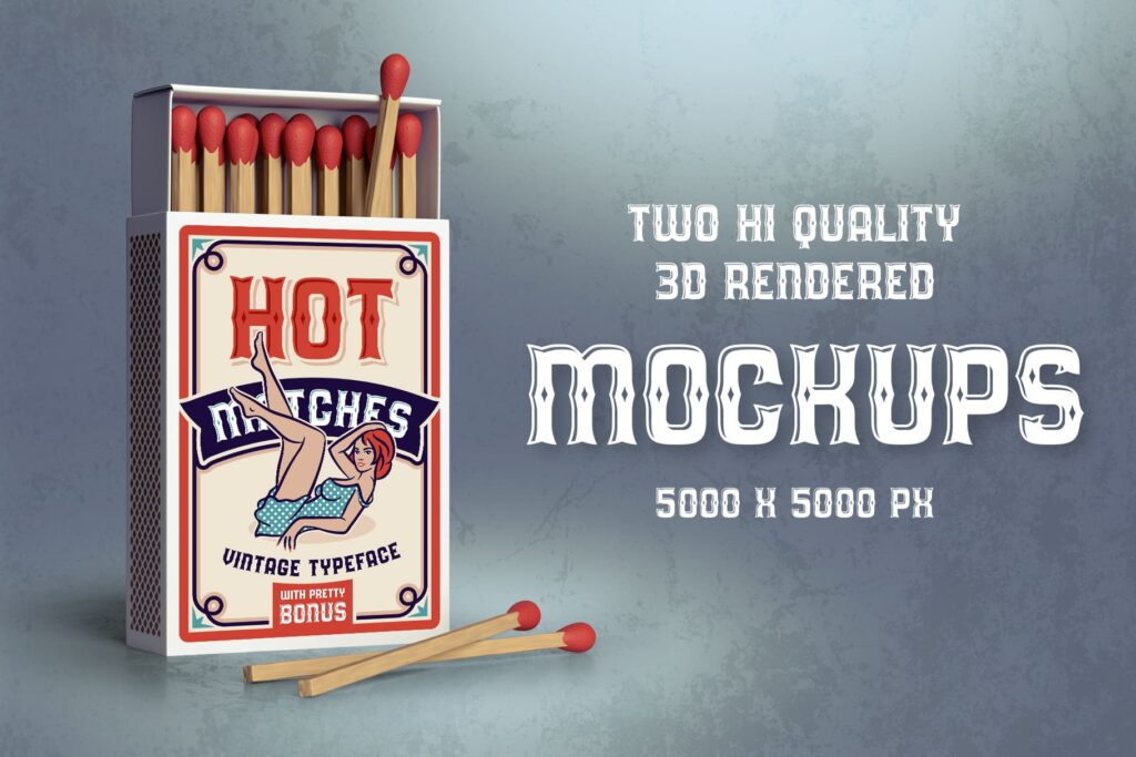 Hot Matches. Font, Mockup, Template! - MasterBundles