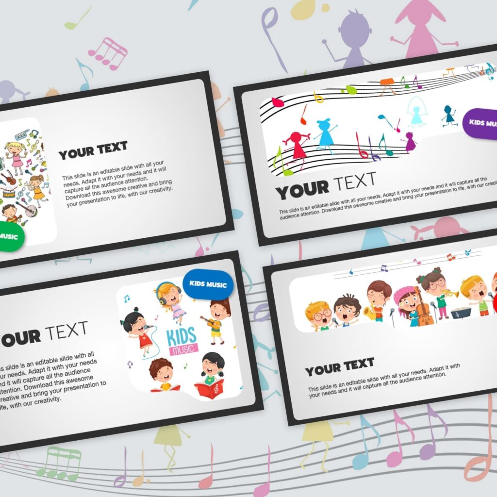 Fun Powerpoint Backgrounds For Kids Music – MasterBundles