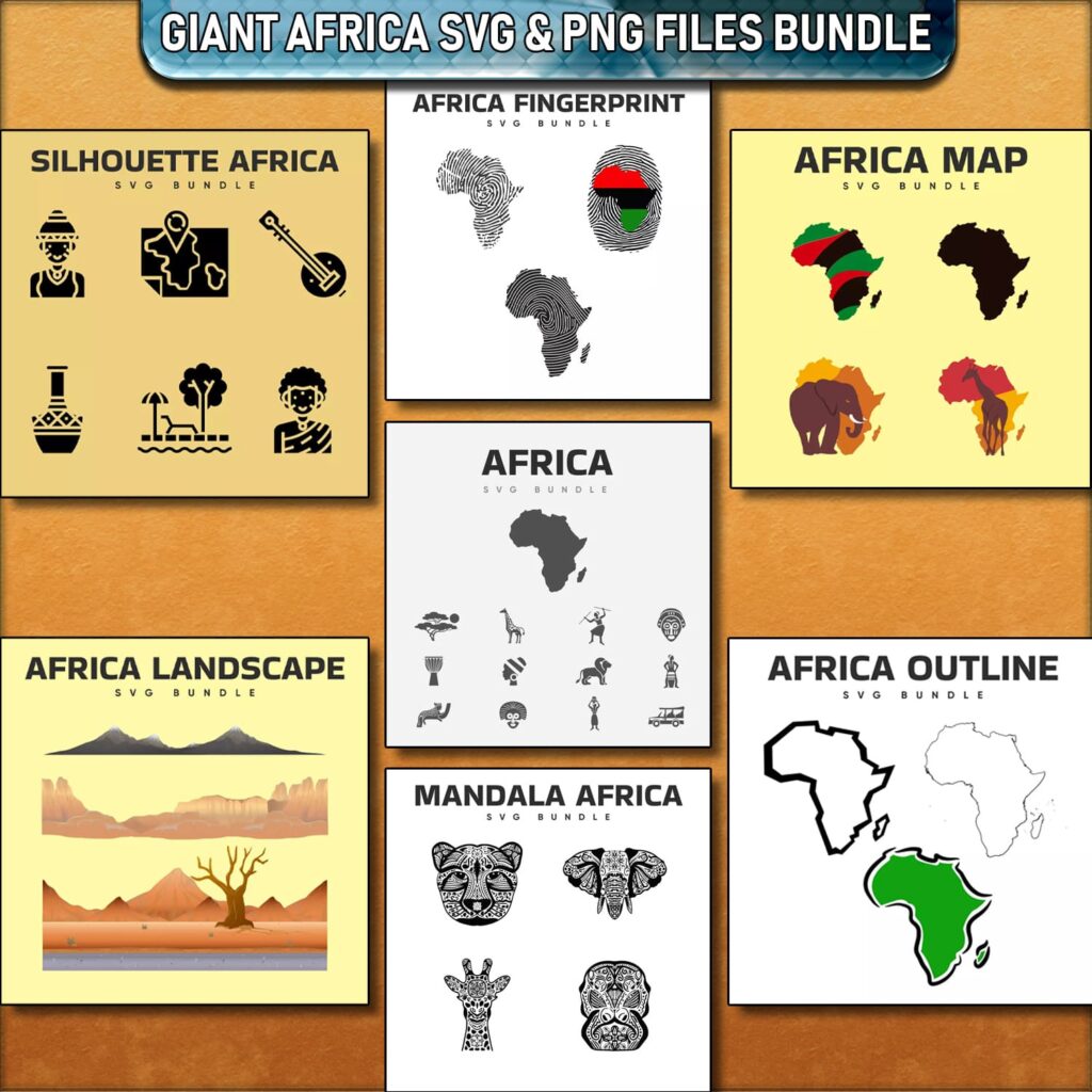 Giant Africa SVG & PNG Files Bundle – MasterBundles