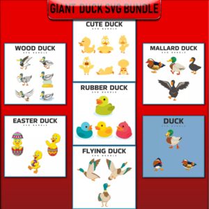 Cute Duck SVG Files Bundle | Master Bundles