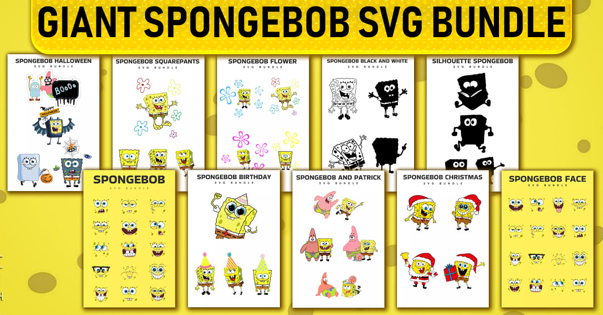 Giant Spongebob SVG Bundle – MasterBundles