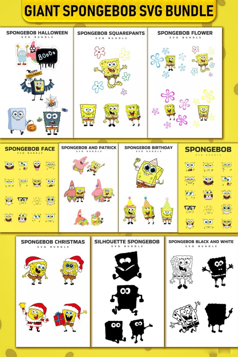 Giant Spongebob SVG Bundle – MasterBundles