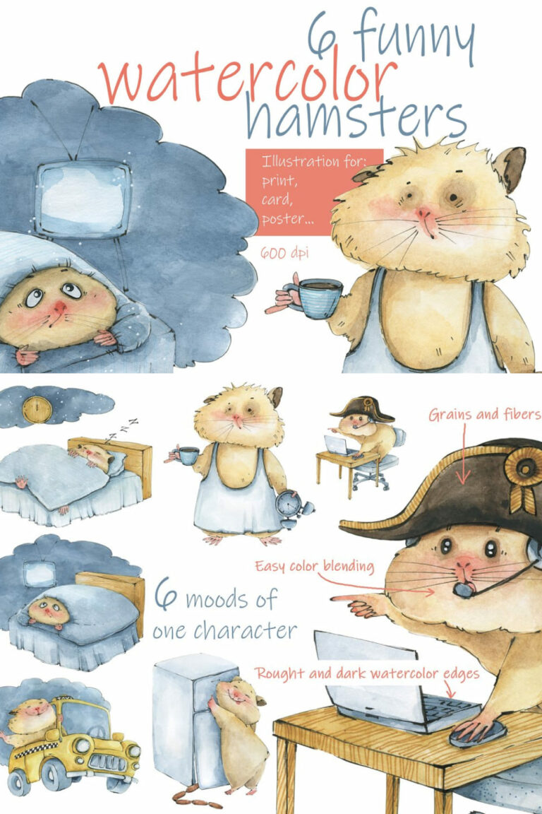 Hamster Character Set – MasterBundles