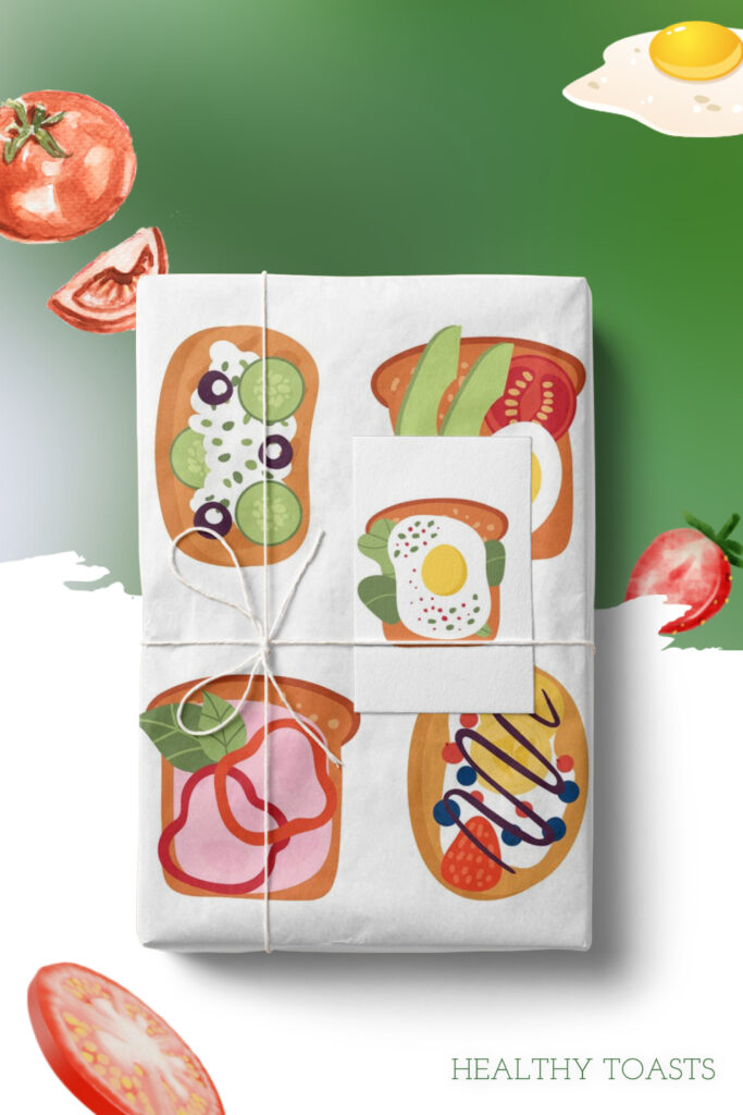 Healthy Toasts. Bread Toast Lunch, Snack Meal With Berry, AV ...