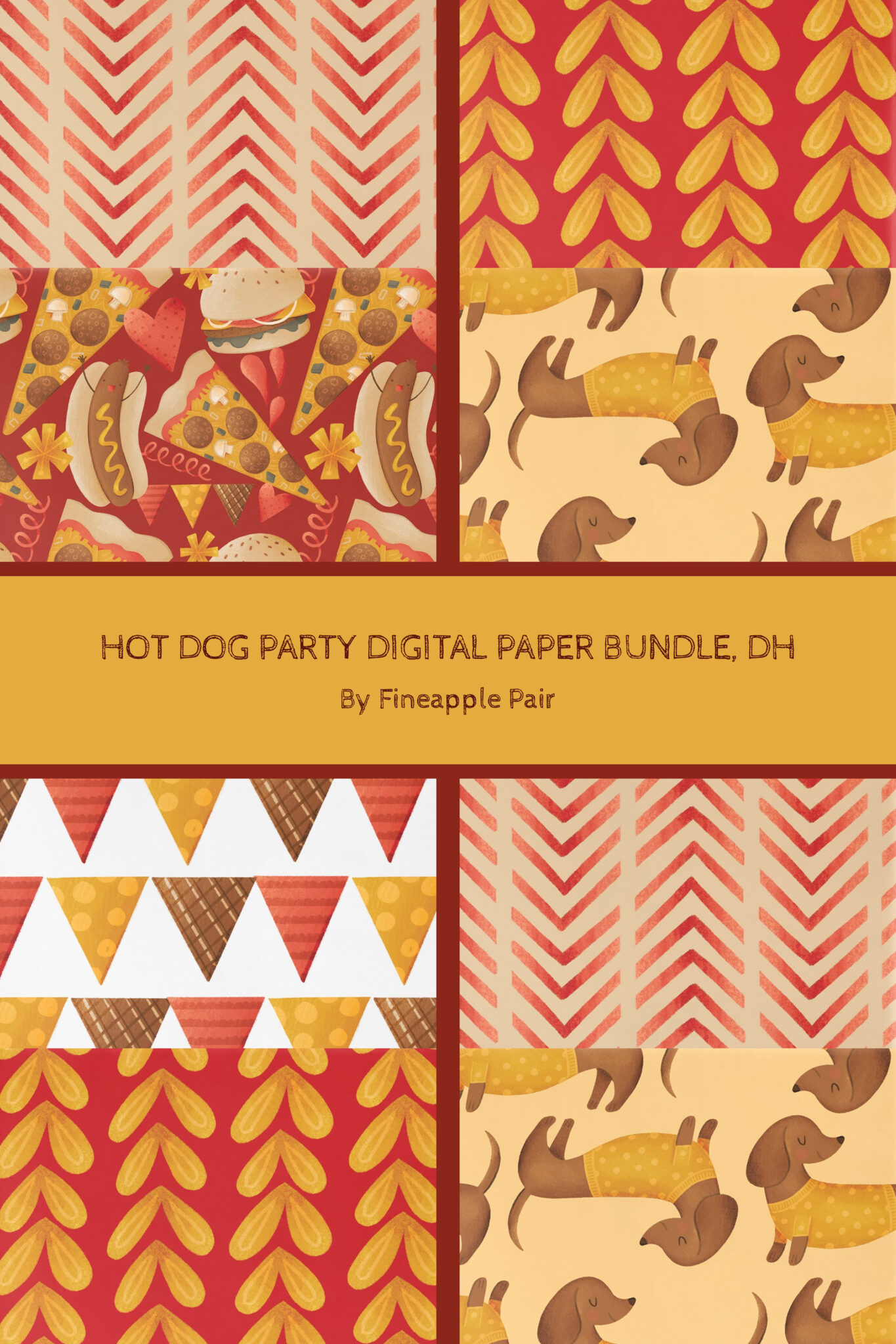 Hot Dog Party Digital Paper Bundle – MasterBundles