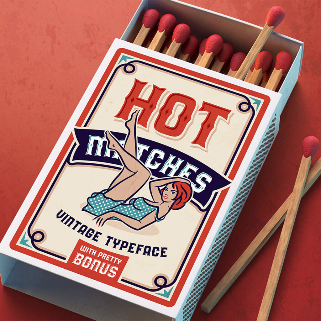 Hot Matches. Font, Mockup, Template! - MasterBundles
