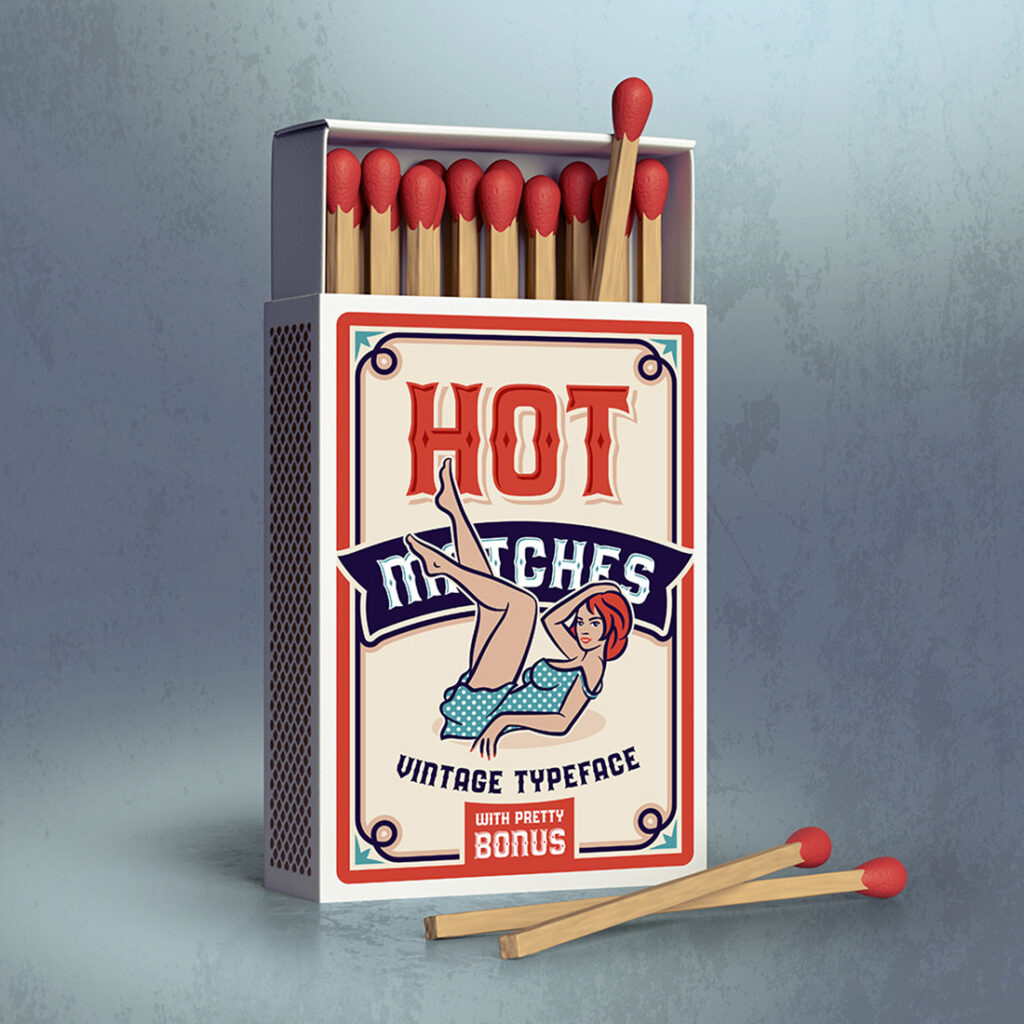 Hot Matches. Font, Mockup, Template! - MasterBundles