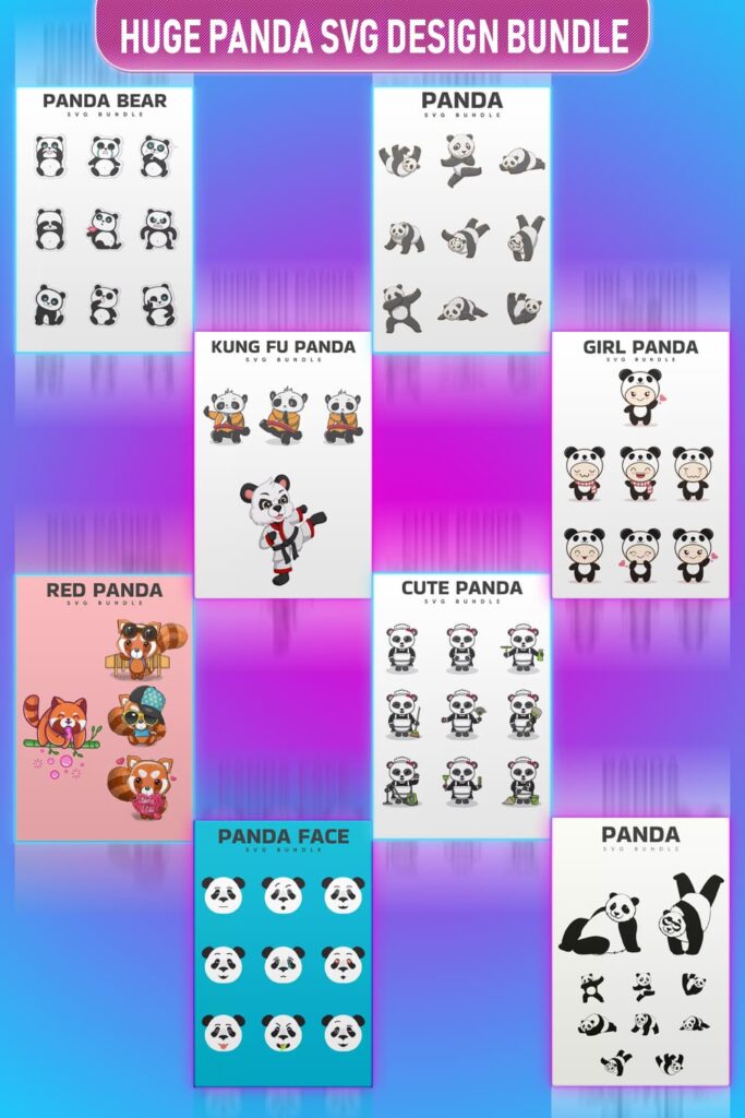 Huge Panda SVG Design Bundle – MasterBundles
