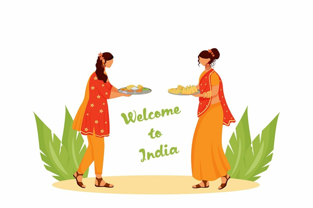 Indian Cuisine Cartoon Illustrations – MasterBundles