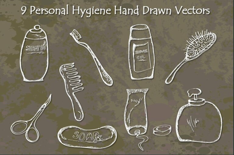Personal Hygiene Bathroom Vectors | Master Bundles