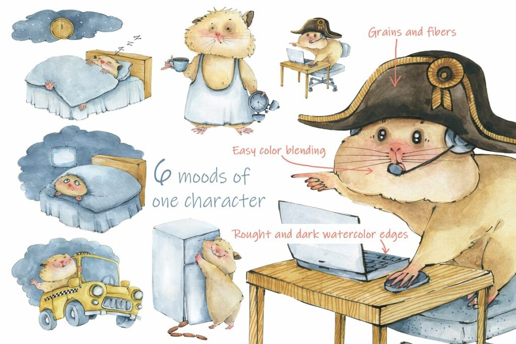Hamster Character Set – MasterBundles