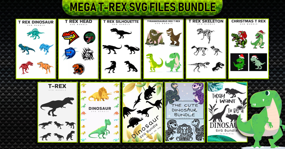 Mega T-Rex SVG Files Bundle – MasterBundles