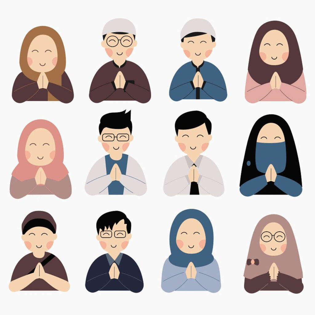 Moslem Eid Al Fitr Illustration Set – MasterBundles