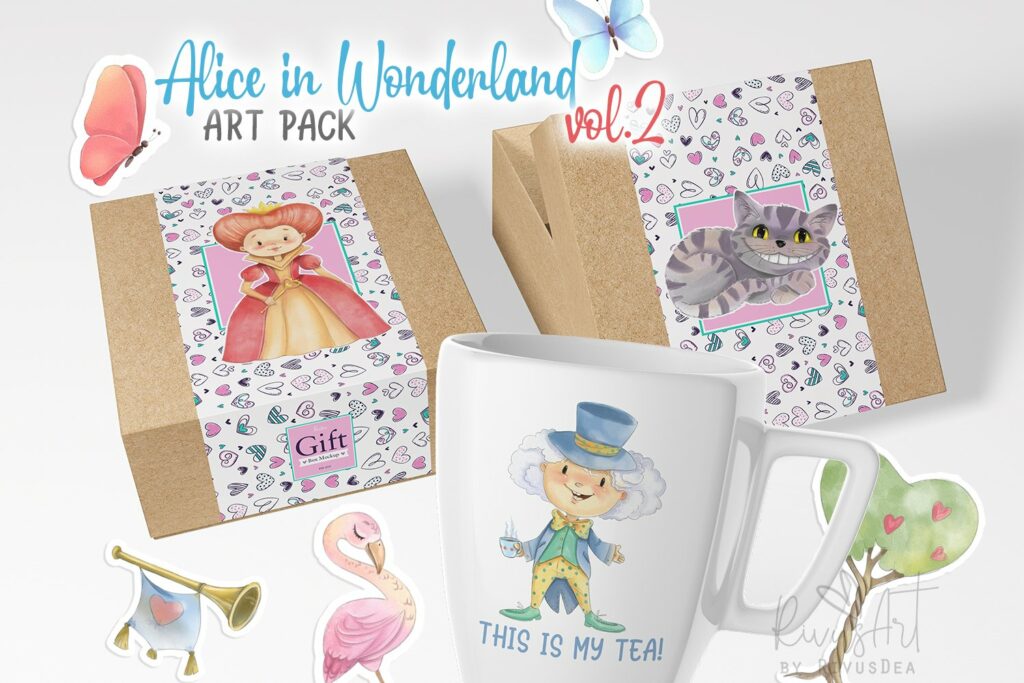 Alice In Wonderland PNG Clipart. Watercolor Queen Of Hearts – MasterBundles