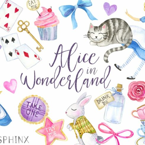 Alice In Wonderland Clipart Set – MasterBundles