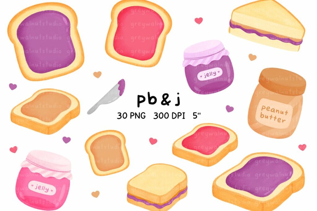 Peanut Butter And Jelly Clipart – MasterBundles