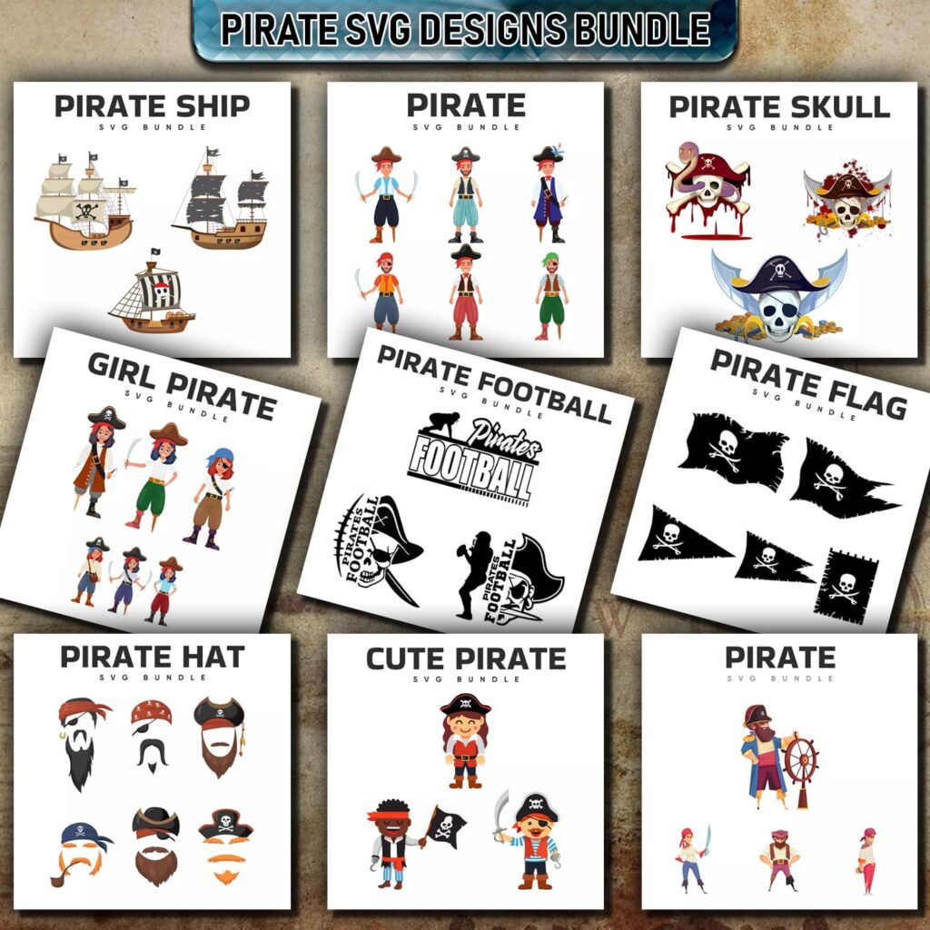 Cute Pirate SVG Designs – MasterBundles