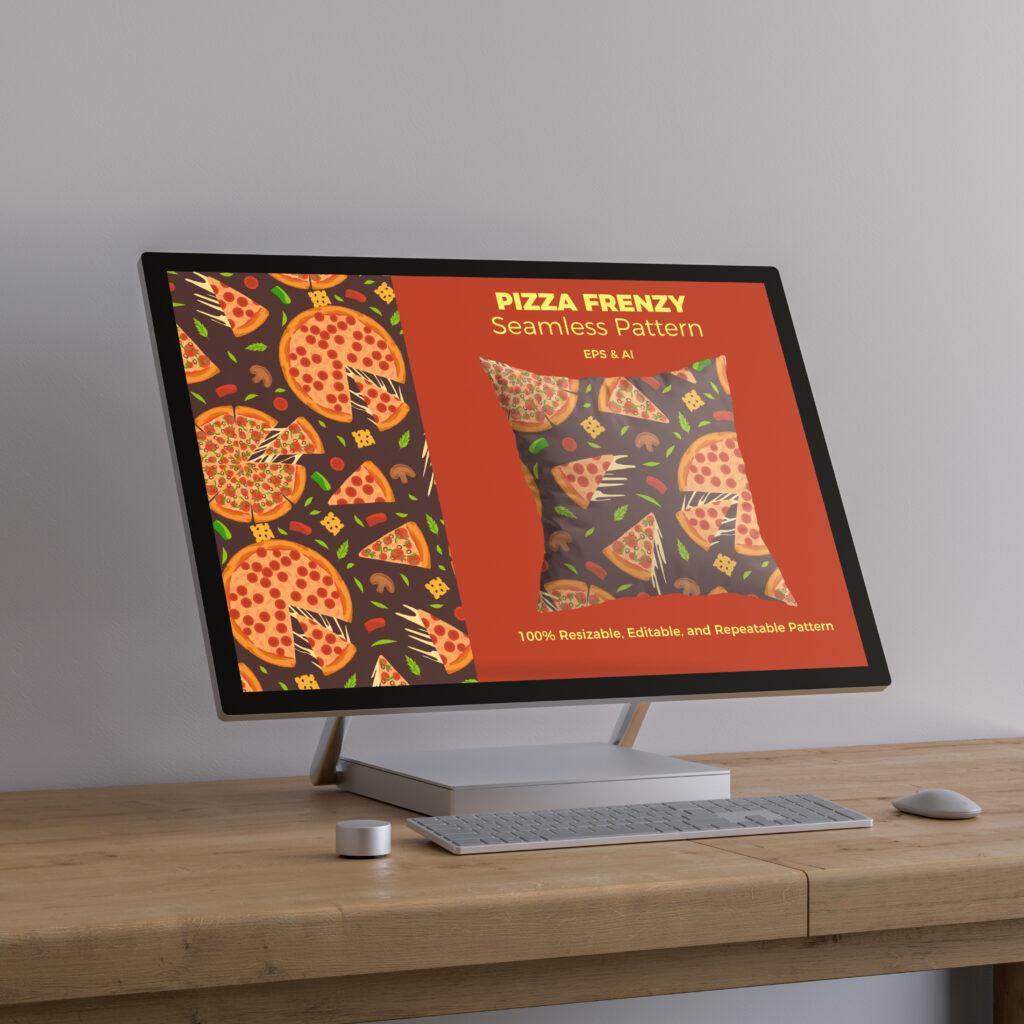 Pizza Frenzy Pattern – MasterBundles