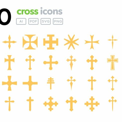 100 Cross Icons - Jolly Icon Series | Master Bundles