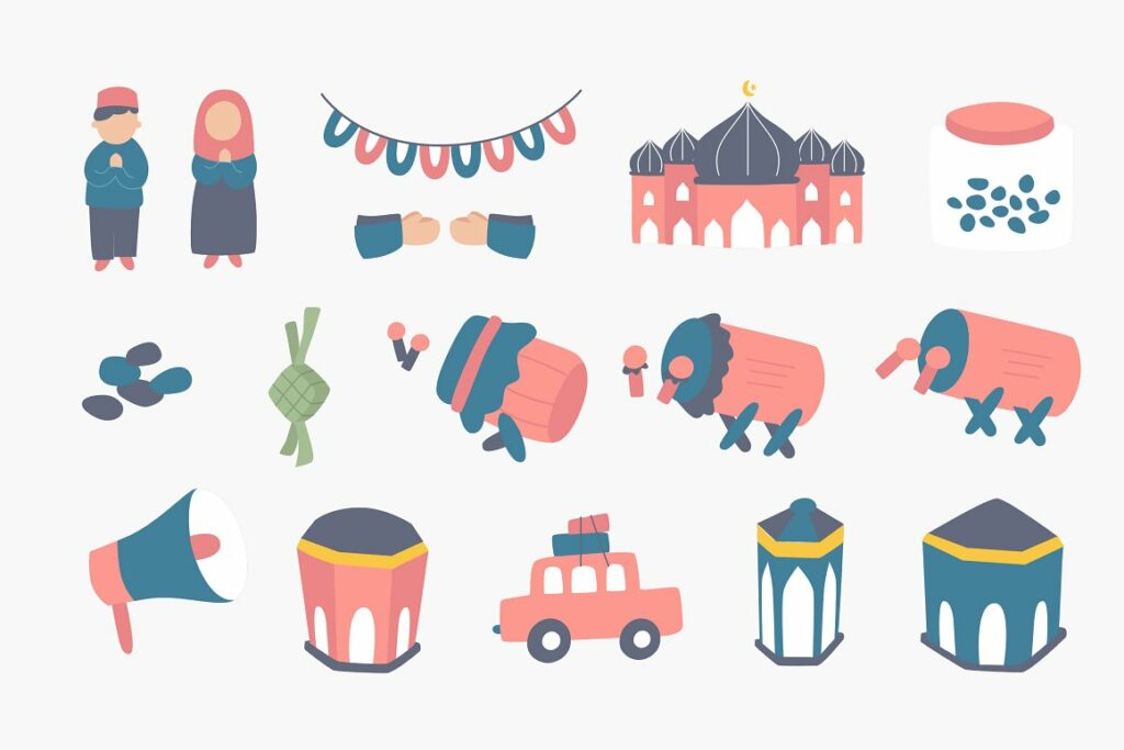 Ramadan Elements Illustration Set – MasterBundles
