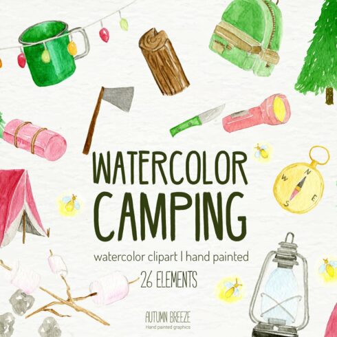 Watercolor Camping | MasterBundles