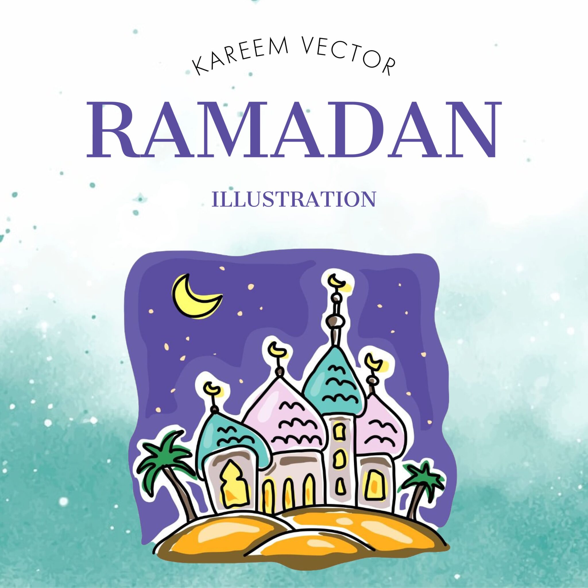 Ramadan Kareem Vector Illustration – MasterBundles