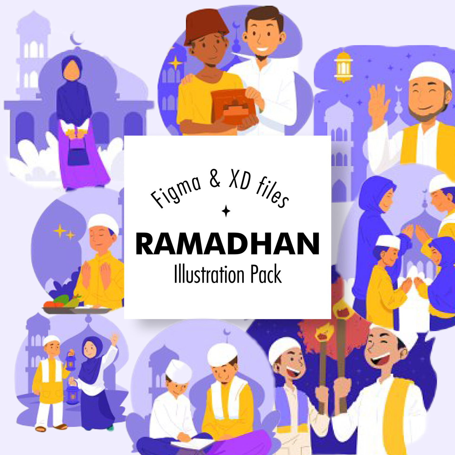 Ramadan Illustration And Web Header | Master Bundles