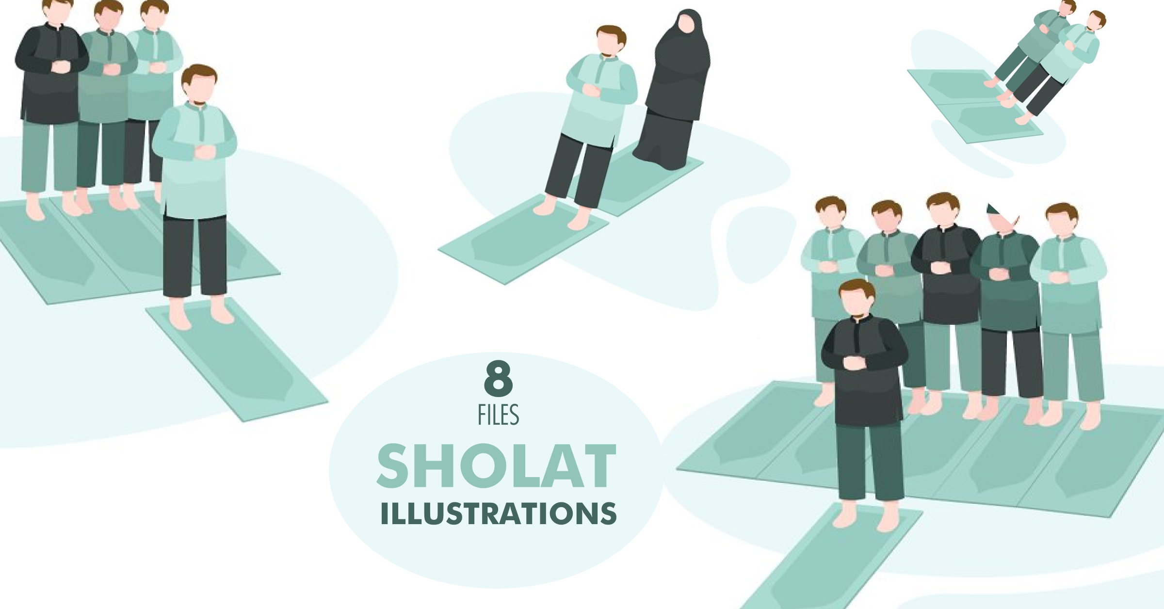 Sholat Illustrations – MasterBundles