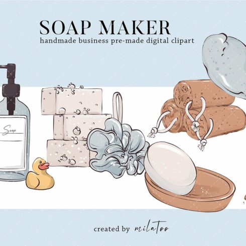Soap Clipart Handmade Soap Bar PNG | Master Bundles
