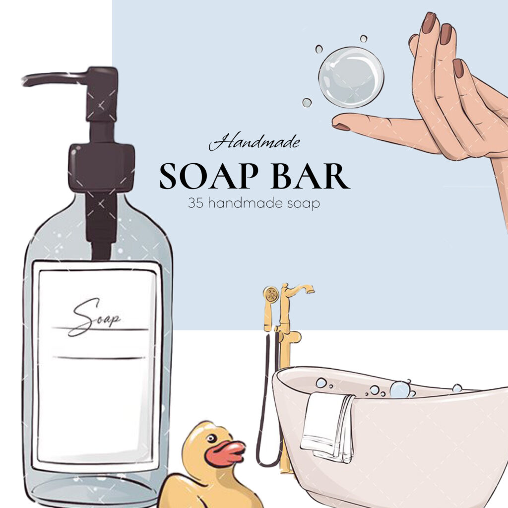 Soap Clipart Handmade Soap Bar PNG – MasterBundles