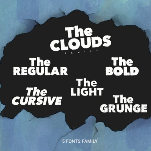 The Clouds Stylish Font Family | Master Bundles