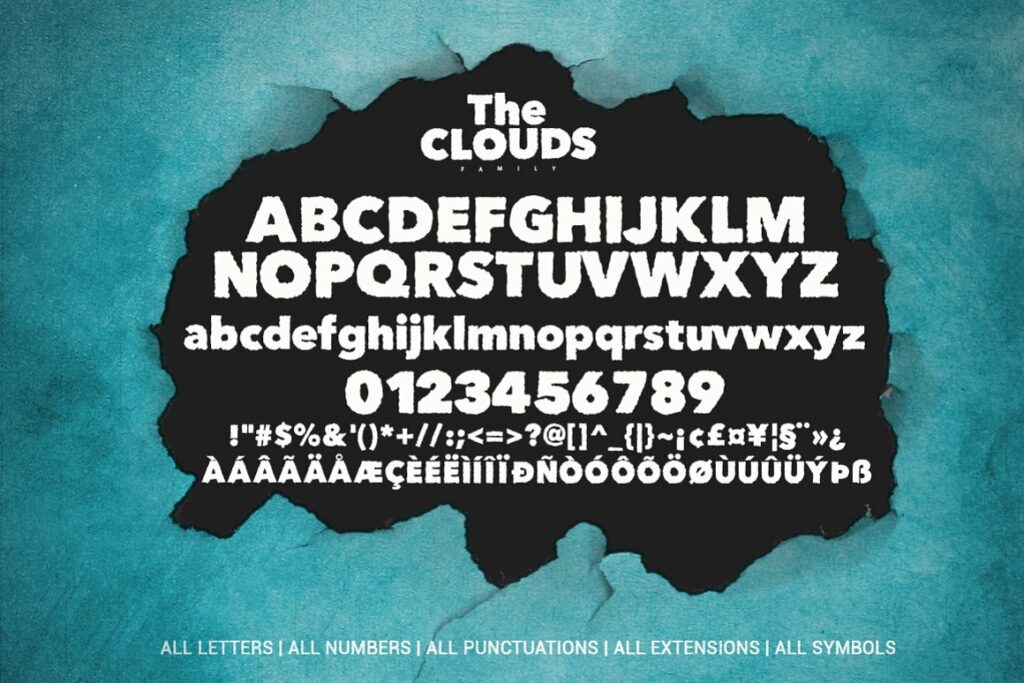 The Clouds Stylish Font Family – MasterBundles
