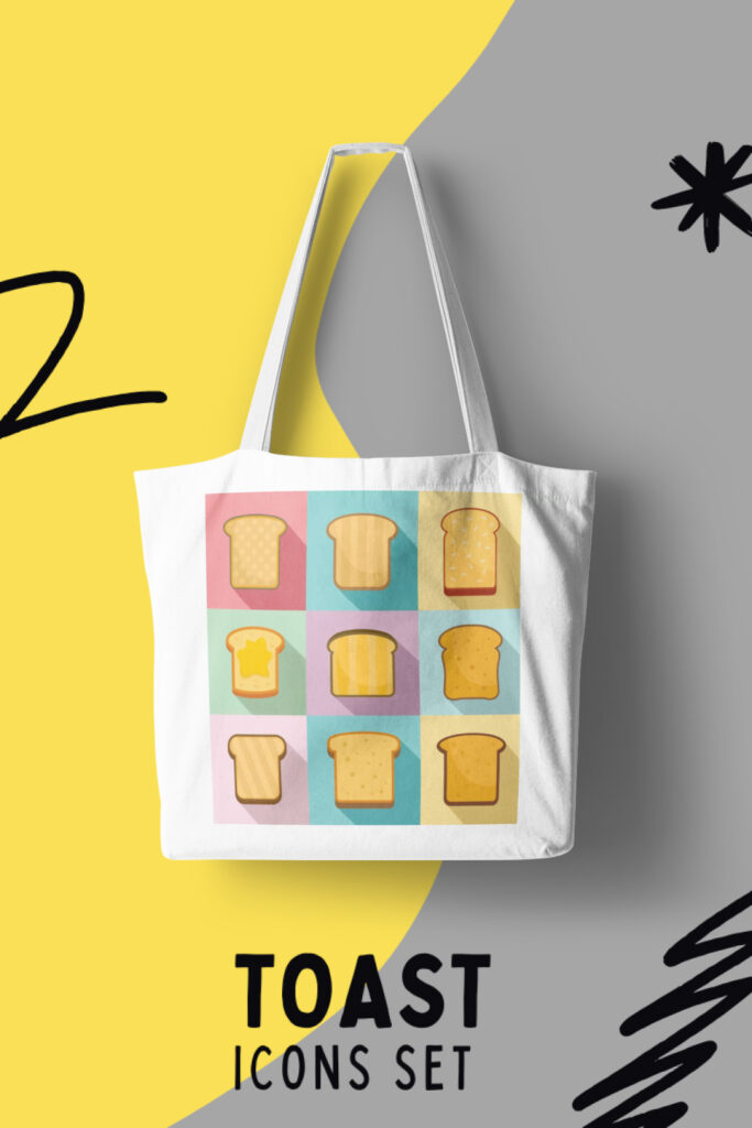 Toast Icons Set, Flat Style – MasterBundles