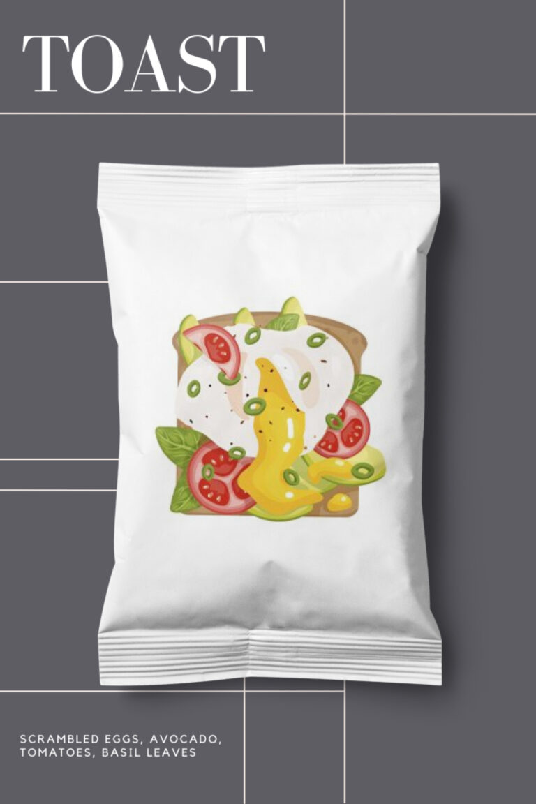 Toast With Scrambled Eggs, Avocado, Tomatoes, Basil Leaves – MasterBundles