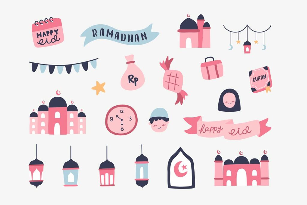 Ramadan Elements Illustration Set – MasterBundles