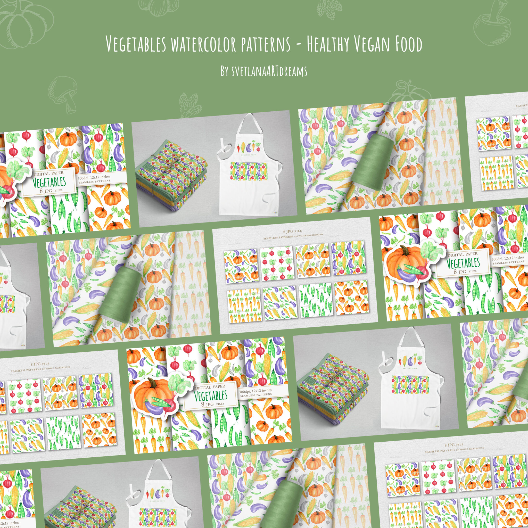 50 Vegetables High Quality Vector Collection – MasterBundles