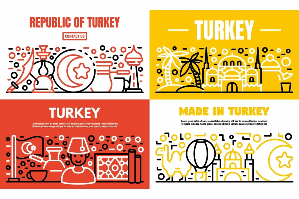 Turkey Country Banner Set – MasterBundles