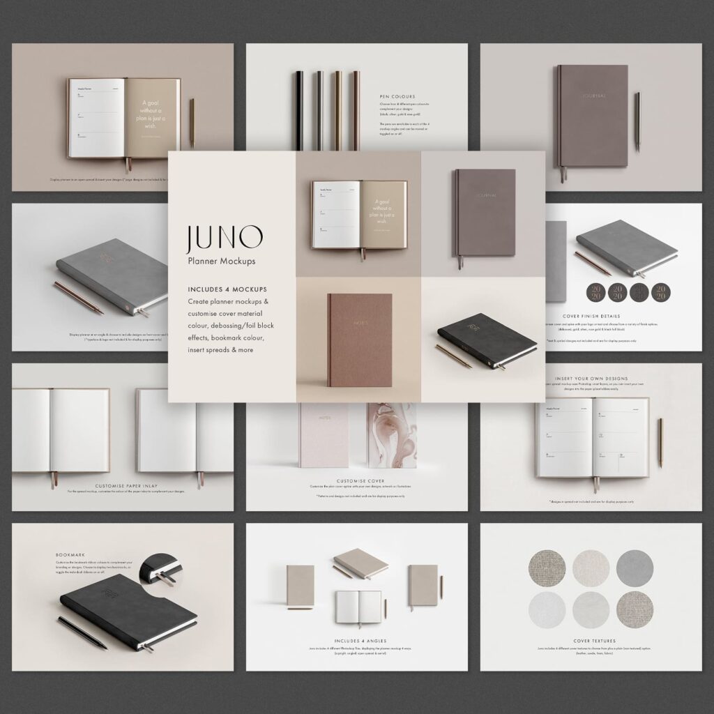 Juno - Planner Mockup Collection – MasterBundles