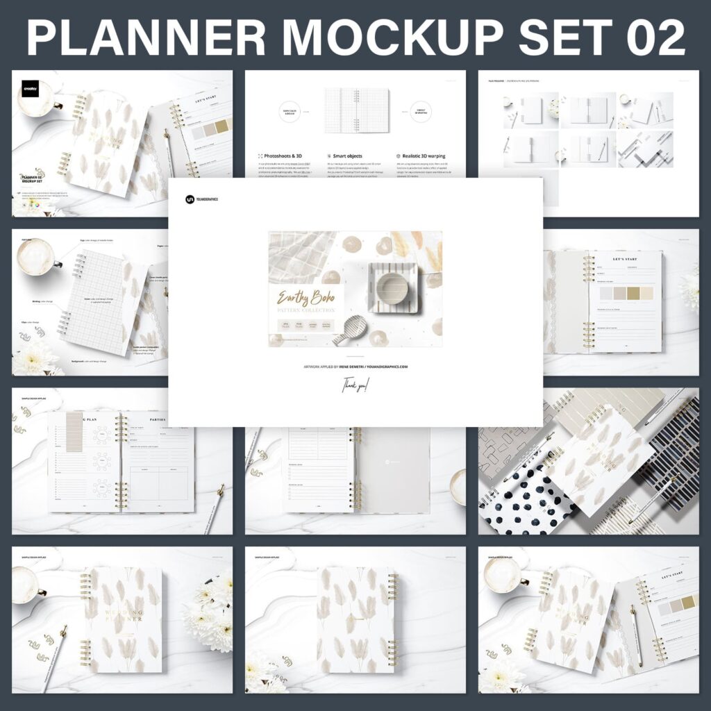 Planner Mockup Set 02 – MasterBundles