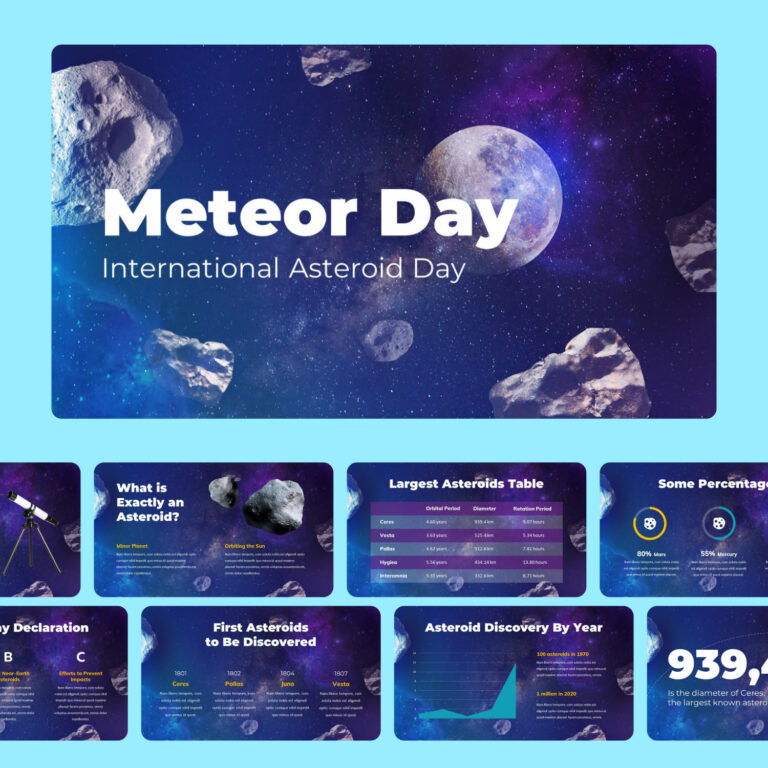 Meteor Day International Asteroid Day Presentation – MasterBundles