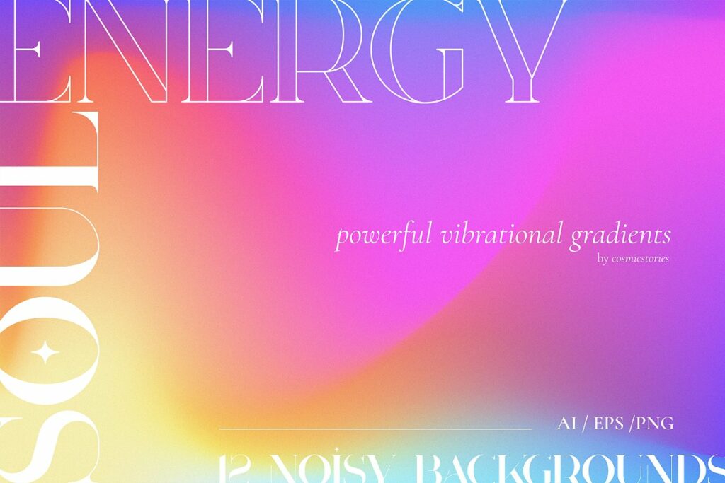 Soul Energy Vibrant Noisy Gradient Backgrounds – MasterBundles