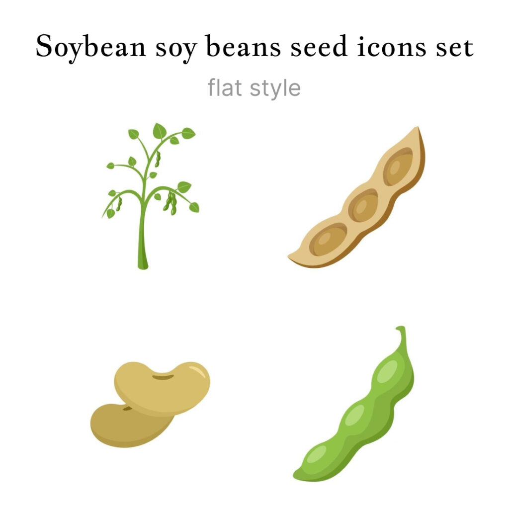 Soybean Soy Beans Seed Icons Set Flat Style – MasterBundles