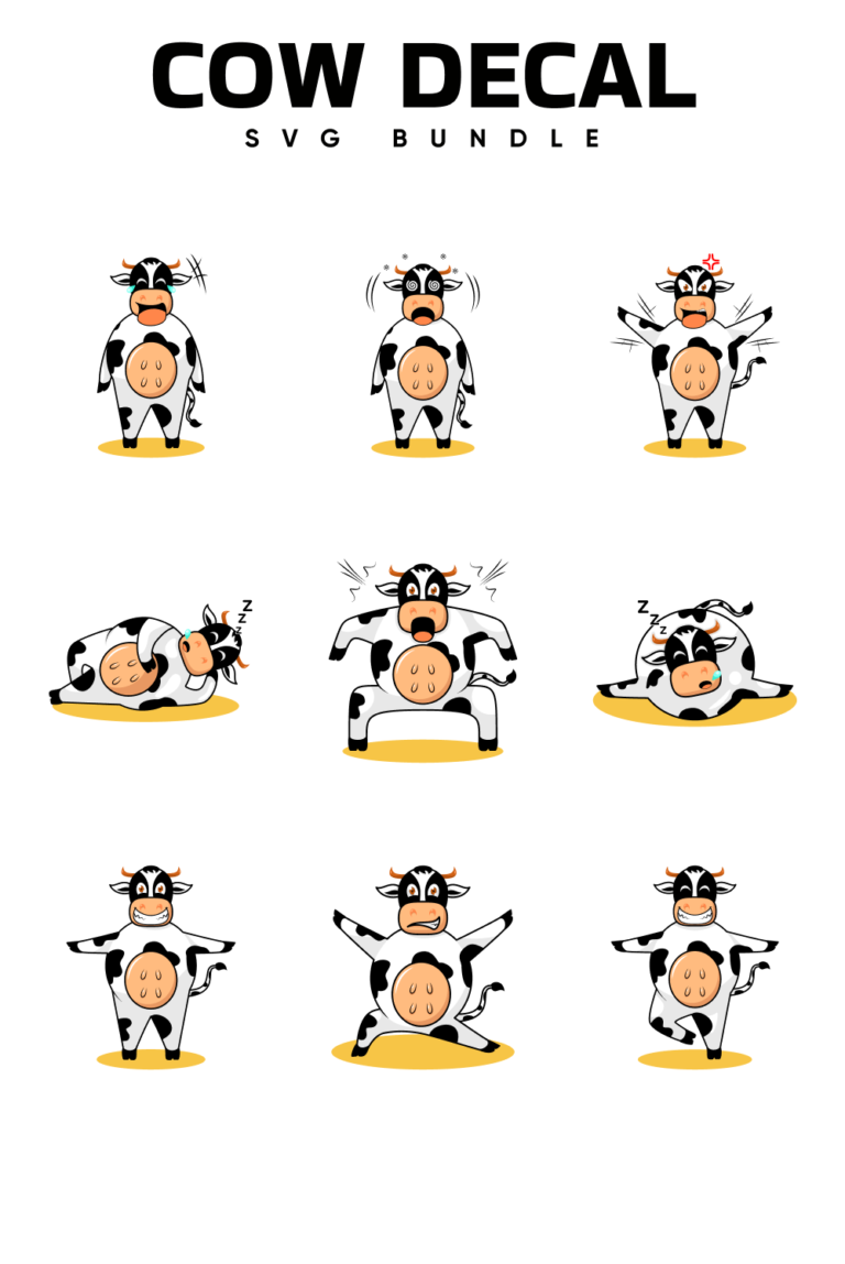 Cow Decal SVG Files – MasterBundles